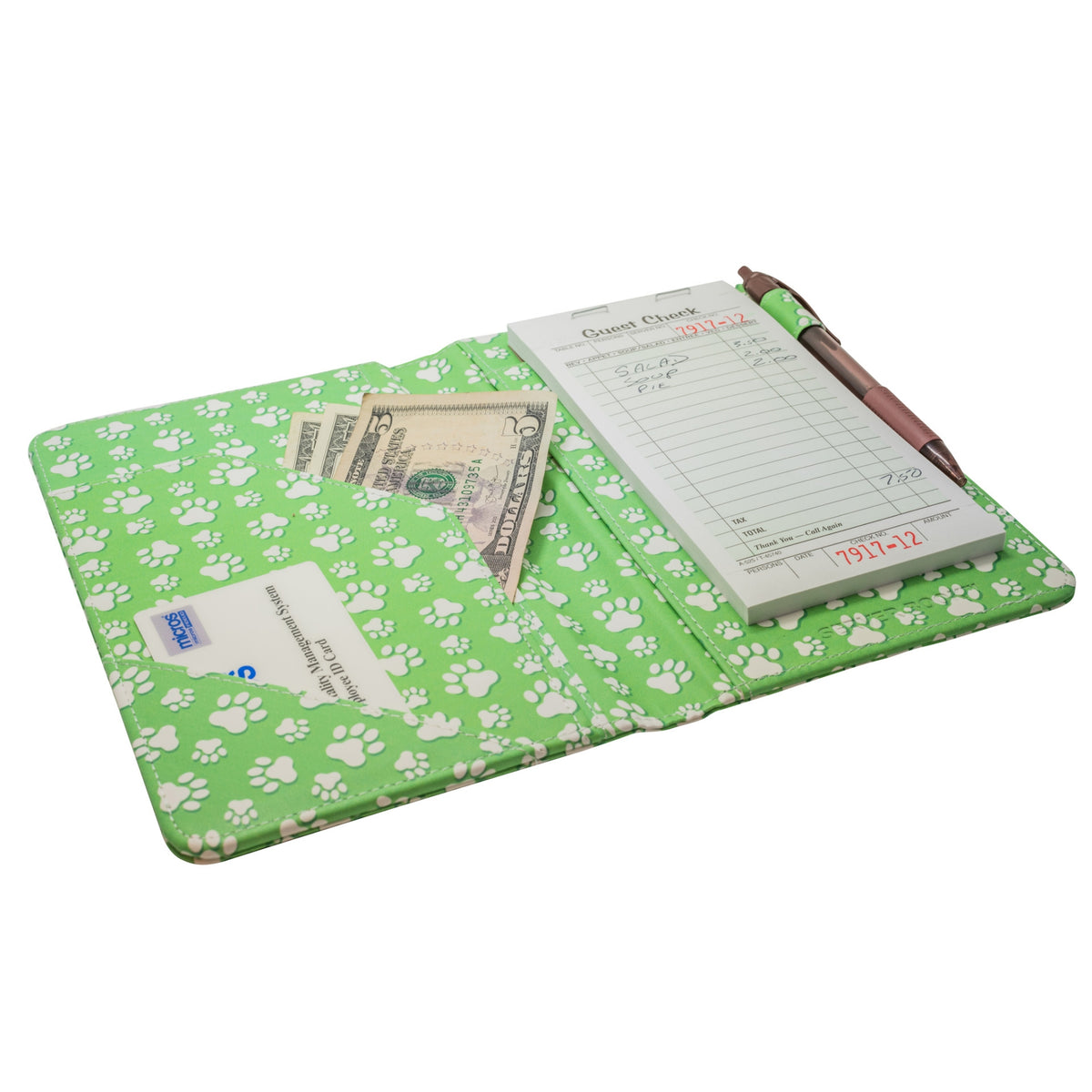 ServerBooks.com - Green Paw Prints 8" x 5" Animal Lovers Server Books