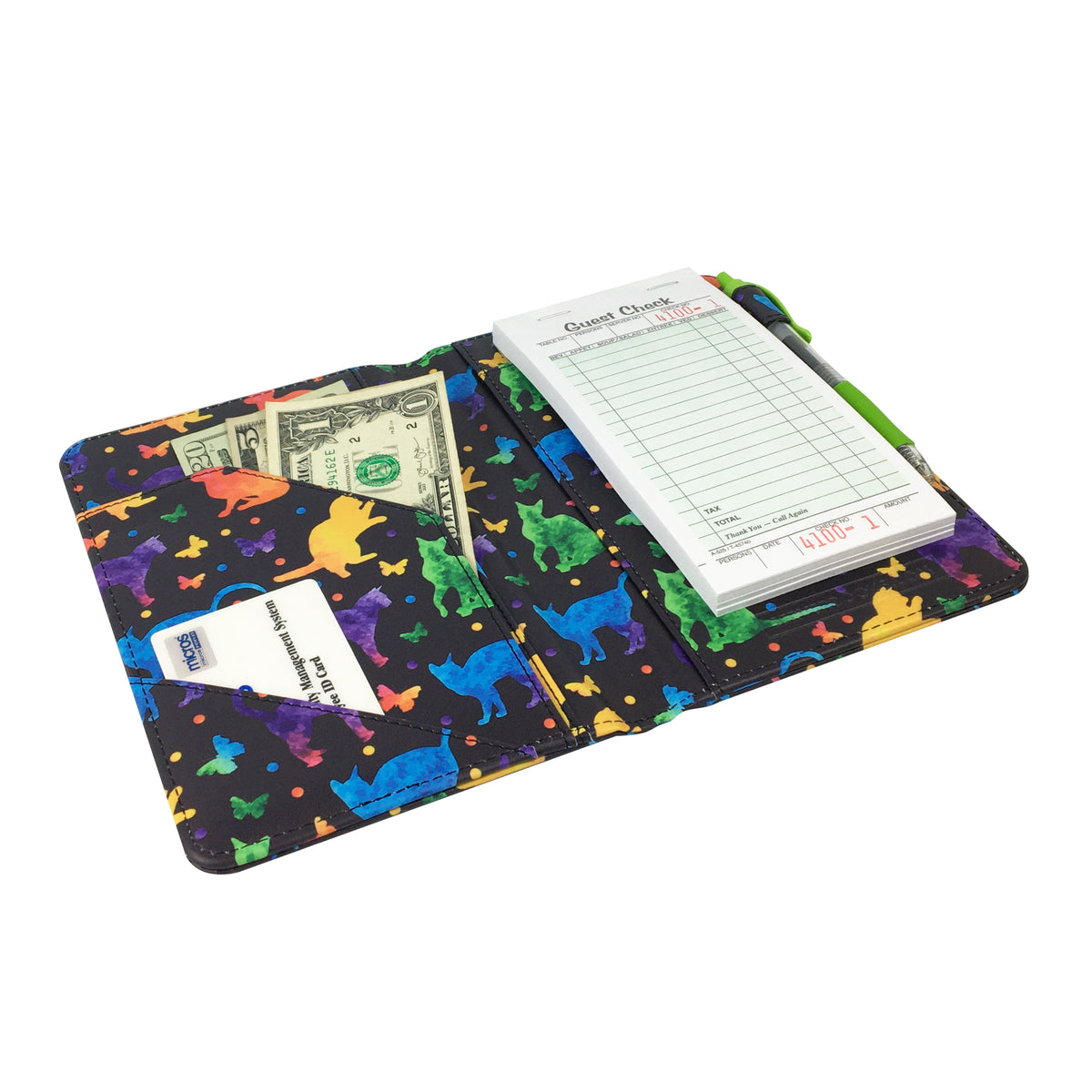 SERVER BOOK™ 8" x 5" Server Organizer - Colorful Cats and Butterflies ...